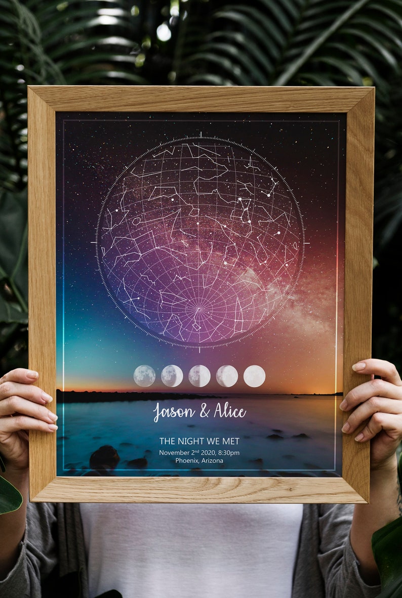 Star Map Custom Star Map Night Sky Print Personalized Sky | Etsy