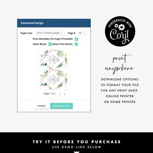 Blush & Navy Favor Tag Template Thank You Tag Wedding | Etsy