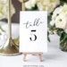 Minimalist Table Number Card Template, Printable Clean & Modern Wedding ...