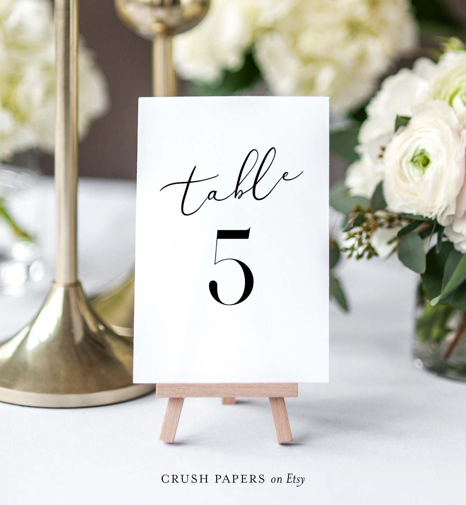 Minimalist Table Number Card Template Printable Clean & | Etsy
