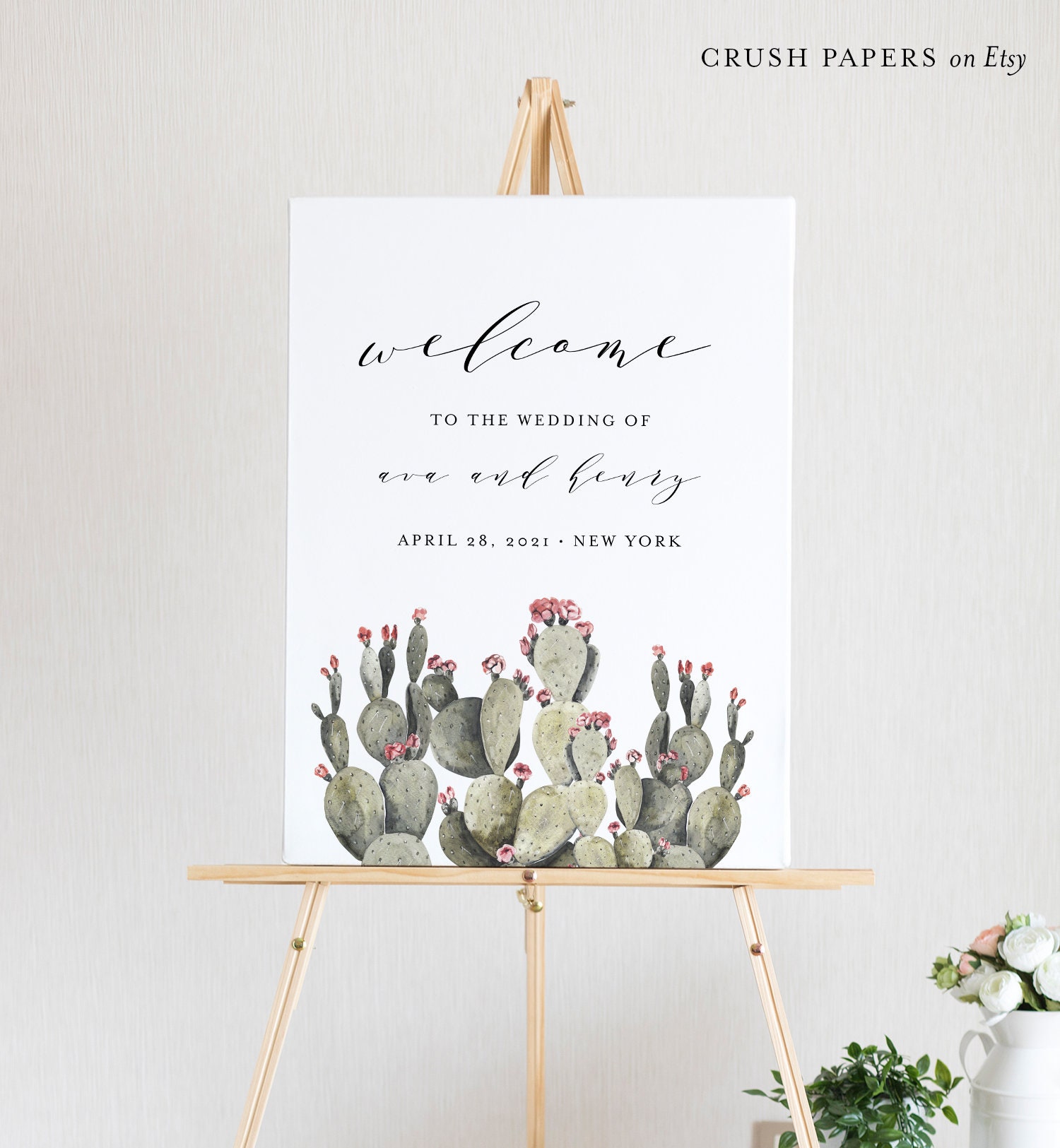 Cactus Welcome Sign Desert Wedding Sign Bridal Shower - Etsy Canada