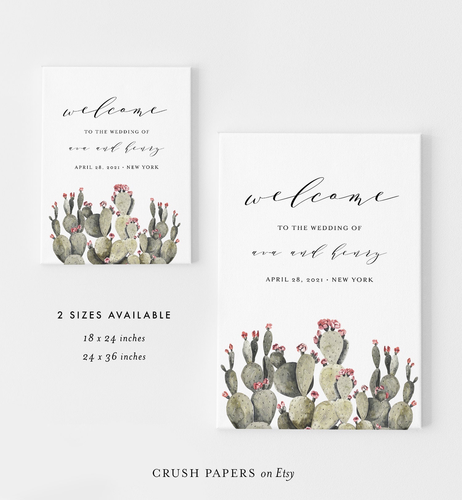 Cactus Welcome Sign Desert Wedding Sign Bridal Shower - Etsy Canada