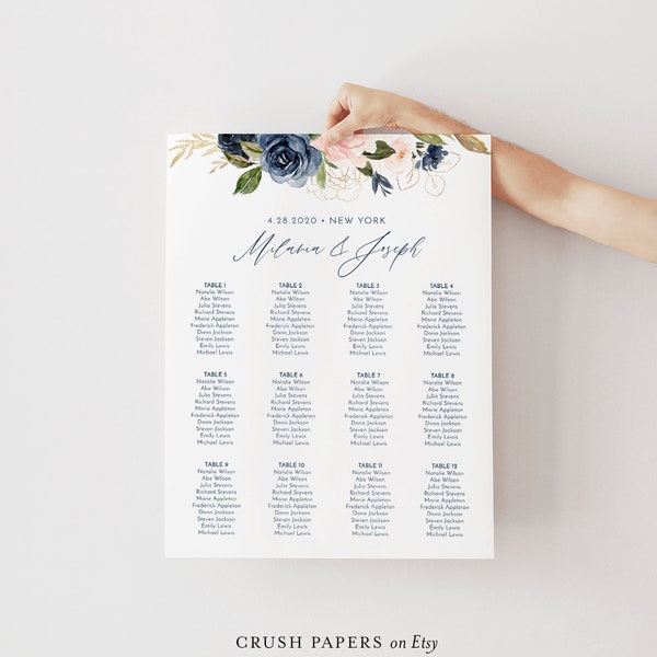 Navy and Blush - Etsy