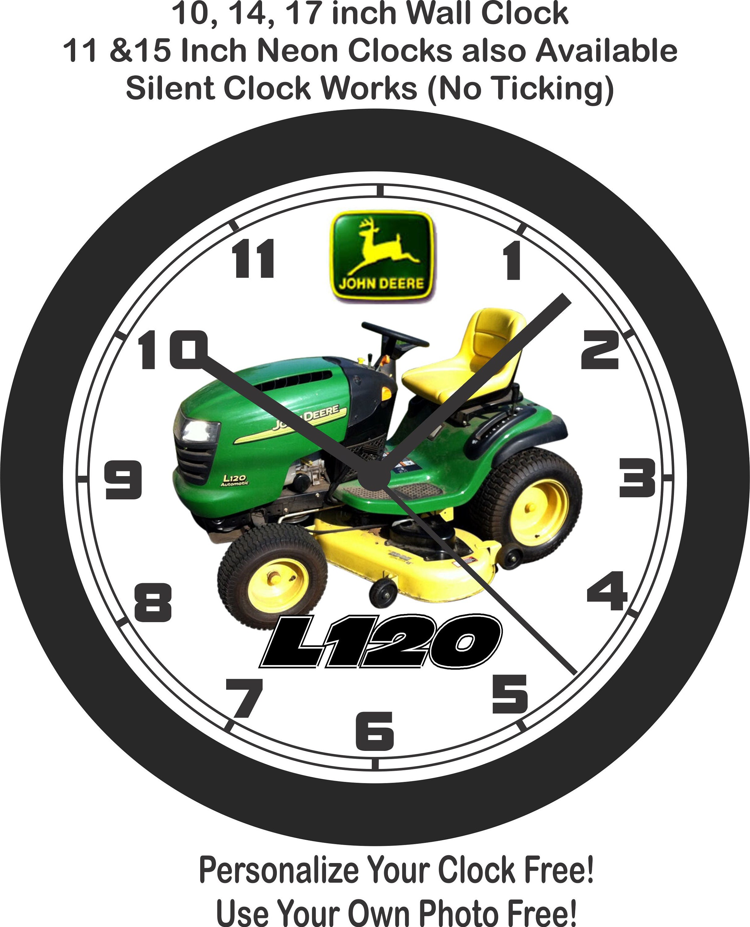John Deere L120 Garden Tractor Wall Clock-Free US Ship | Etsy