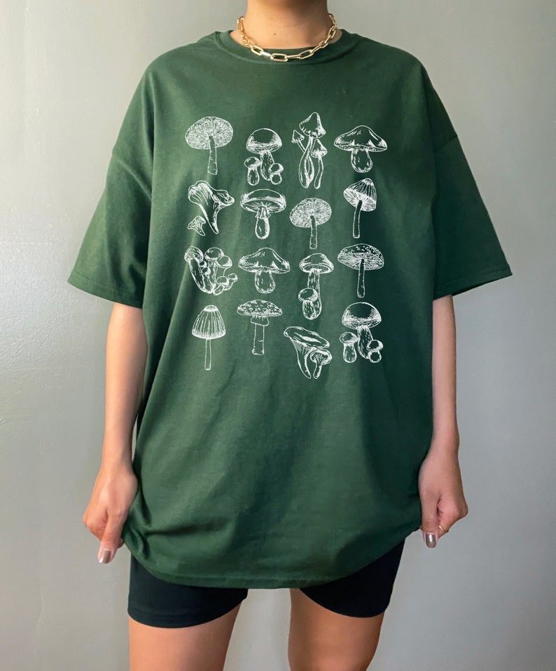 Mushroom Shirt Magic Mushroom Crewneck T Shirt Botanical Vegan Shirt ...