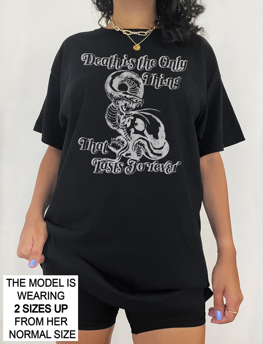 Oversized Goth Skeleton Skull Shirt Goth Clothes Alt Grunge Clothing ...