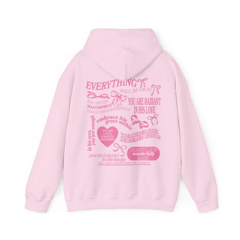 Christian Coquette Hoodie Pink Christian Hoodie Jesus Hoodie Bow Hoodie ...