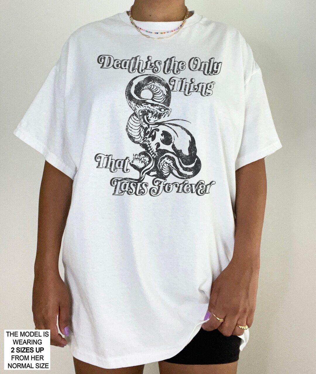 Oversized Goth Skeleton Skull Shirt Goth Clothes Downtown Girl Clothes ...