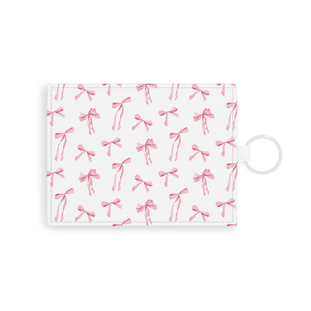 Cute Wallet Coquette Aesthetic Keychain Wallet Faux Leather Card Holder ...