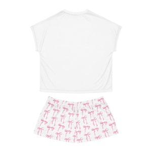 Pink Bow Coquette Pajamas Cute Pajamas Set Girly Matching Pajama Set ...