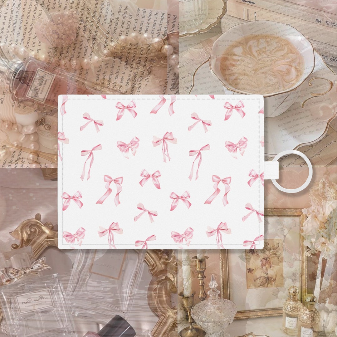 Cute Wallet Coquette Aesthetic Keychain Wallet Faux Leather Card Holder ...