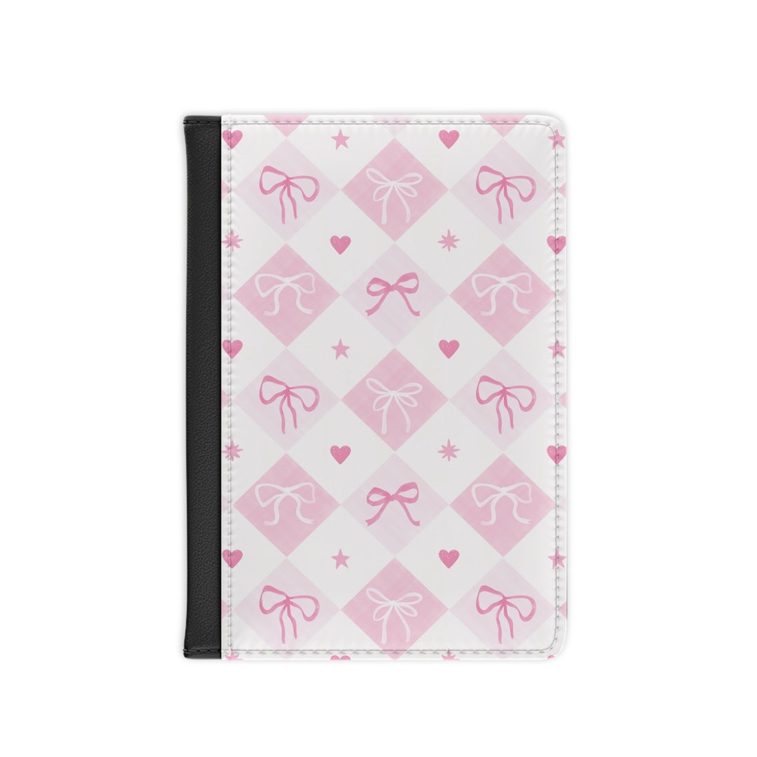 Coquette Passport Cover Cute Aesthetic Pink Bow Passport Wallet Faux ...