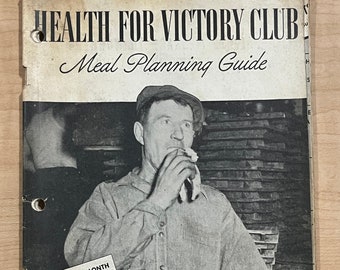 Wartime Cookbook Booklet: 1943 WWII Health for Victory Meal Planning ...
