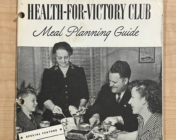 Wartime Cookbook Booklet: 1943 WWII Health for Victory Meal Planning ...