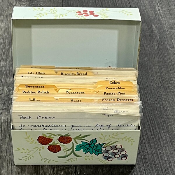 Metal Recipe Box - Etsy