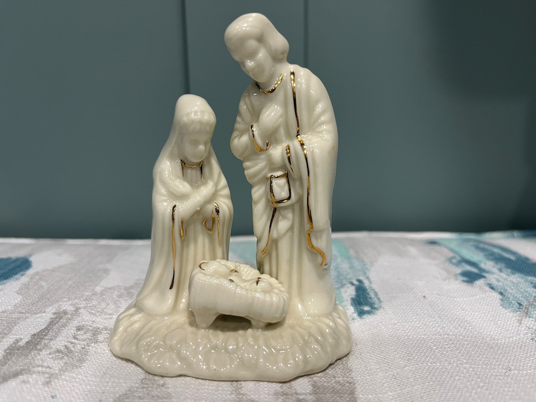 Vintage Giftco Nativity Small Statue Figurine Ceramic Manger - Etsy