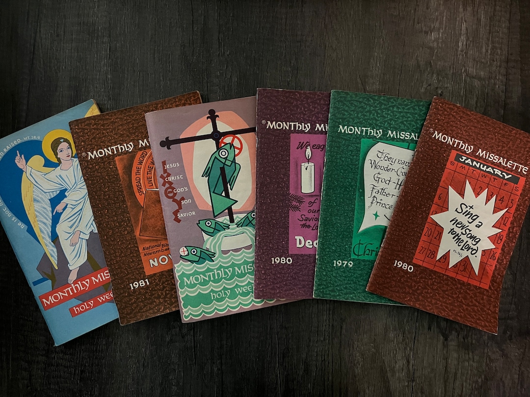 Lot of 6 Monthly Missalette Books 1979-1985 Vintage Religious Book - Etsy