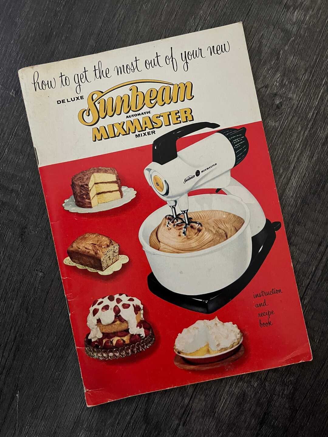 Sunbeam Mixmaster Deluxe Instruction and Recipe Book 1957 Booklet ...