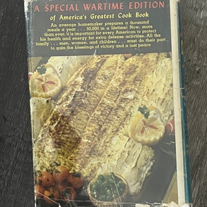 1942 WARTIME the Victory Binding of the American Woman's Cook Book ...