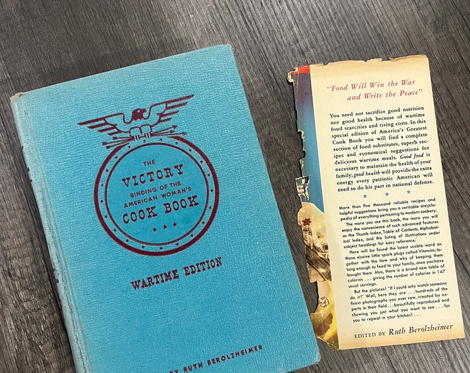 1943 WARTIME the Victory Binding of the American Woman's Cook Book Wartime Edition Vintage ...