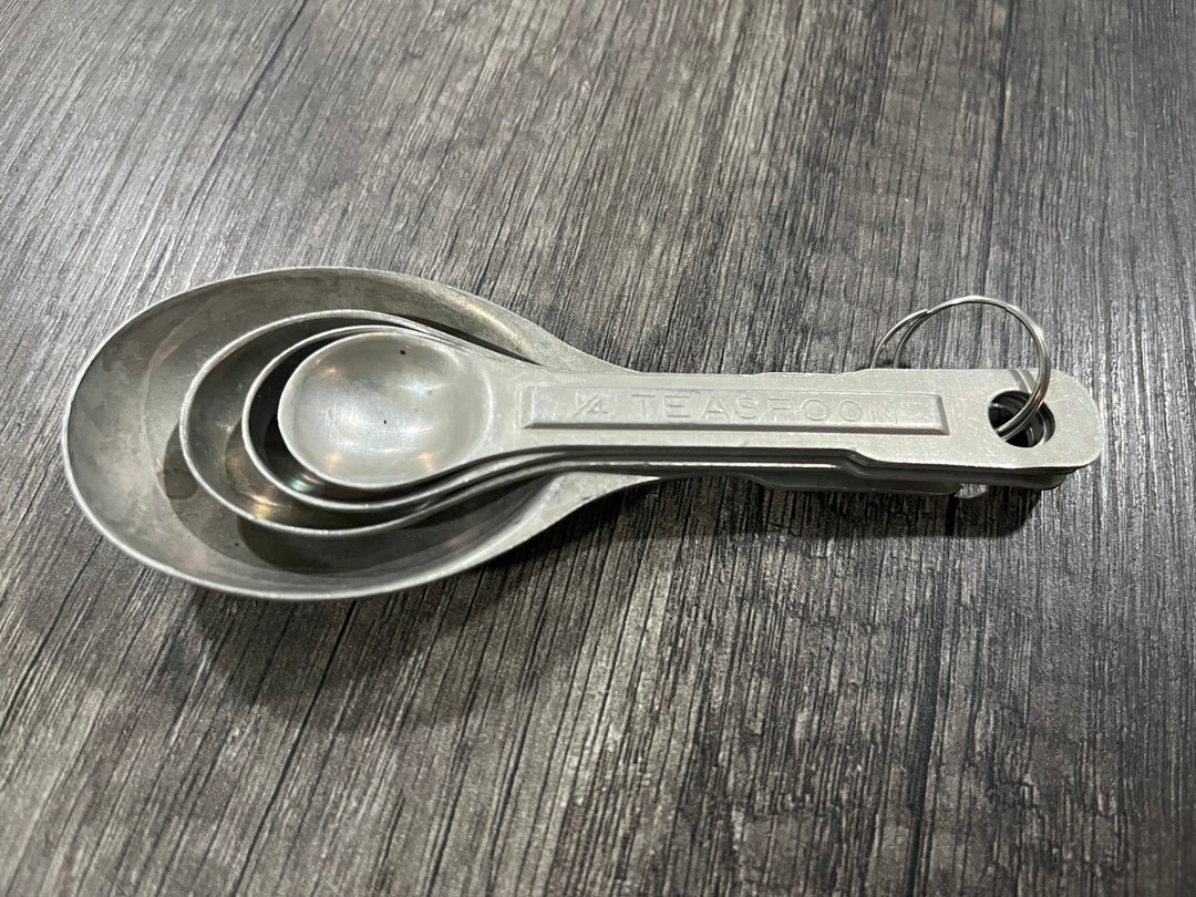 Vintage Aluminum Measuring Spoons 1950's Retro Farm Kitchen Props - Etsy