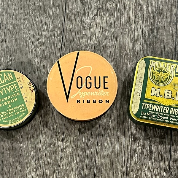 Antique Typewriter Ribbon Tins - Etsy