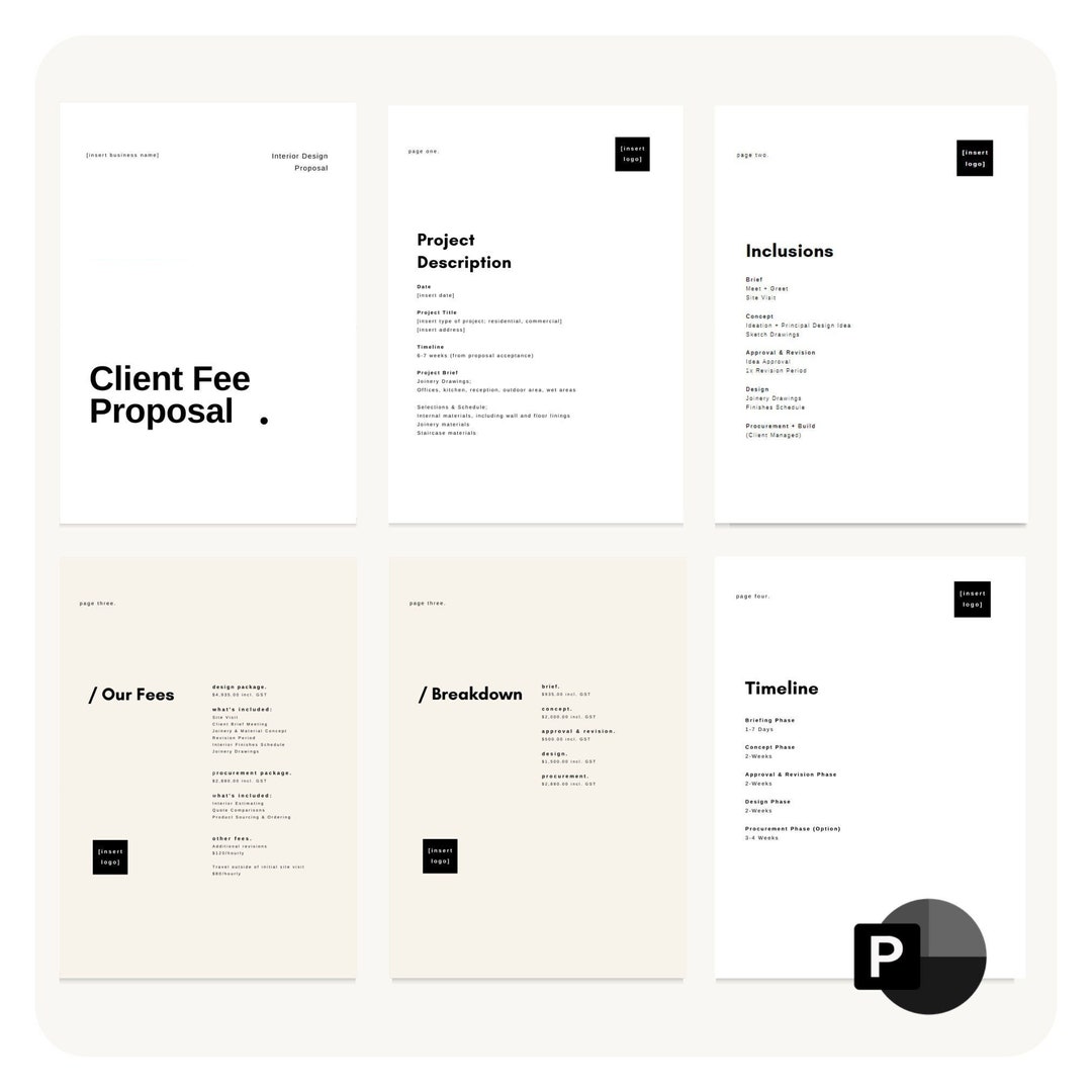 Interior Design | Project & Fee Proposal | Quote | Template | Online ...