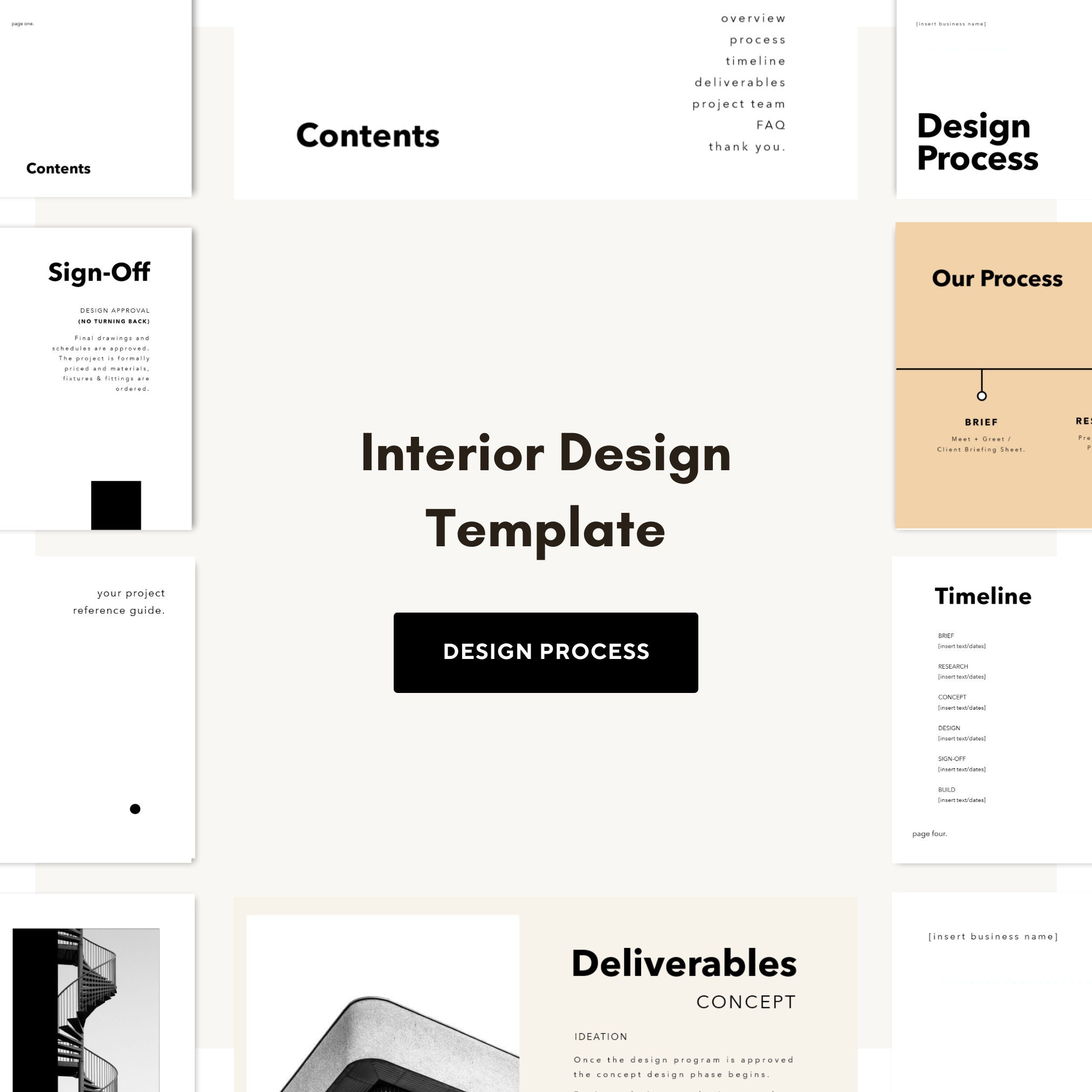 Interior Design | Design Process & Welcome Guide | Template | Interior ...