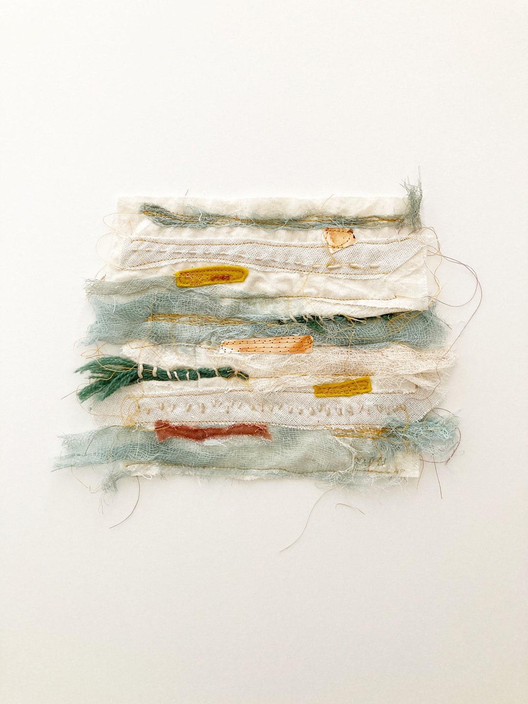 Textile Wall Art ORIGINAL Framed Textile Collage Abstract Art ...