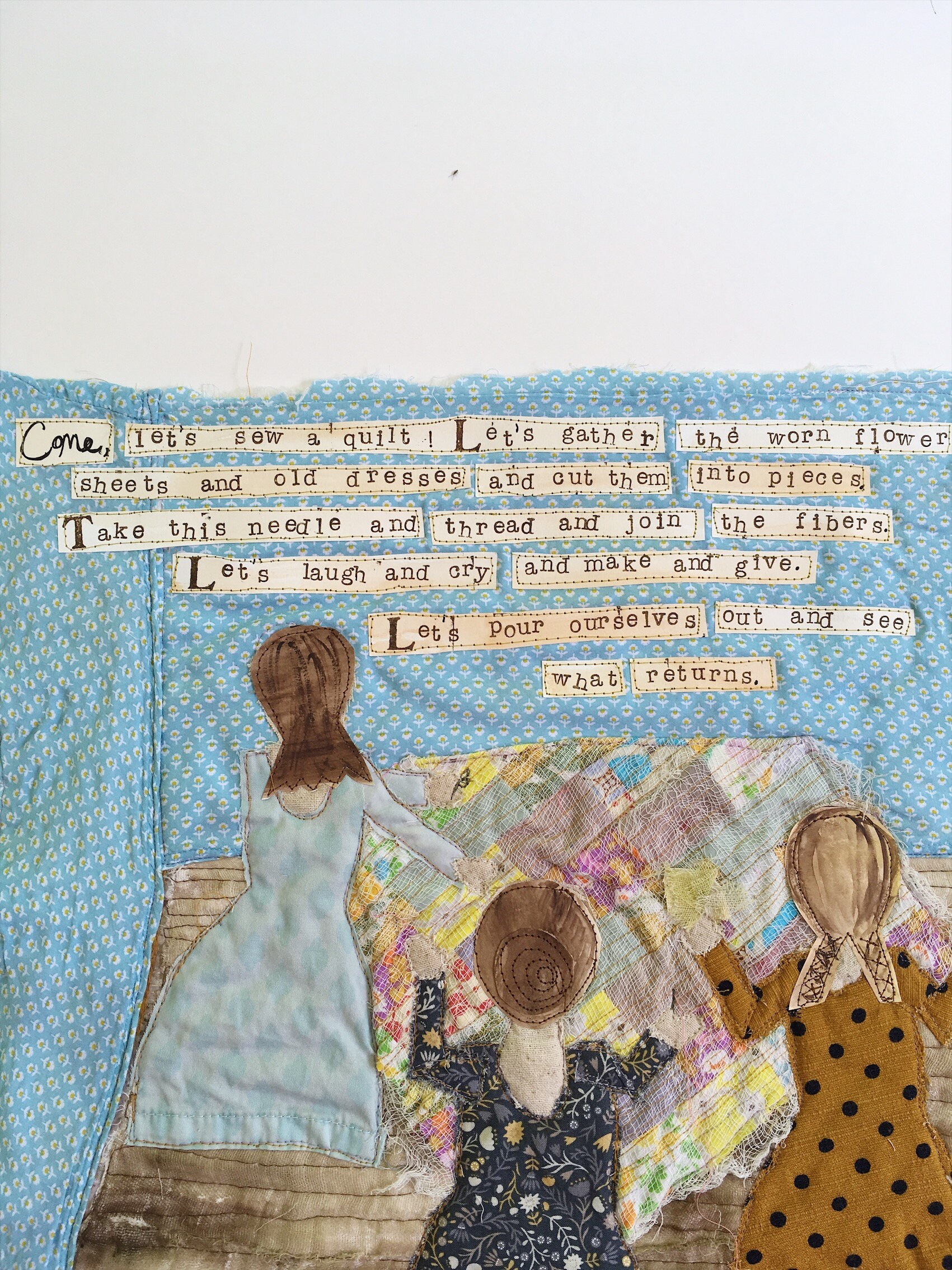 Textile Wall Art Folk Art Embroidered Handmade Quilted Wall Hanging ...