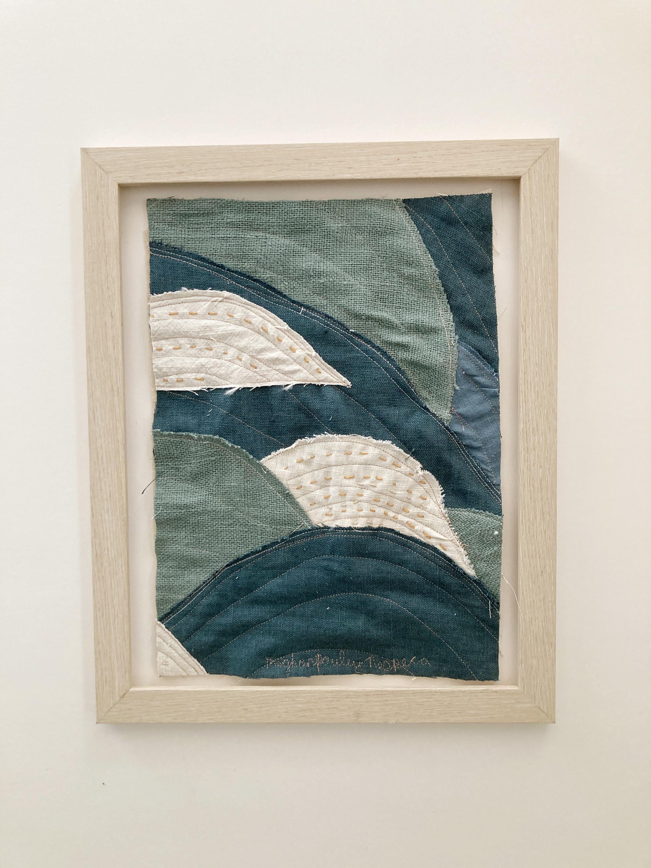 Fabric Artwork Textile Wall Art Abstract Mountain Landscape FRAMED ...