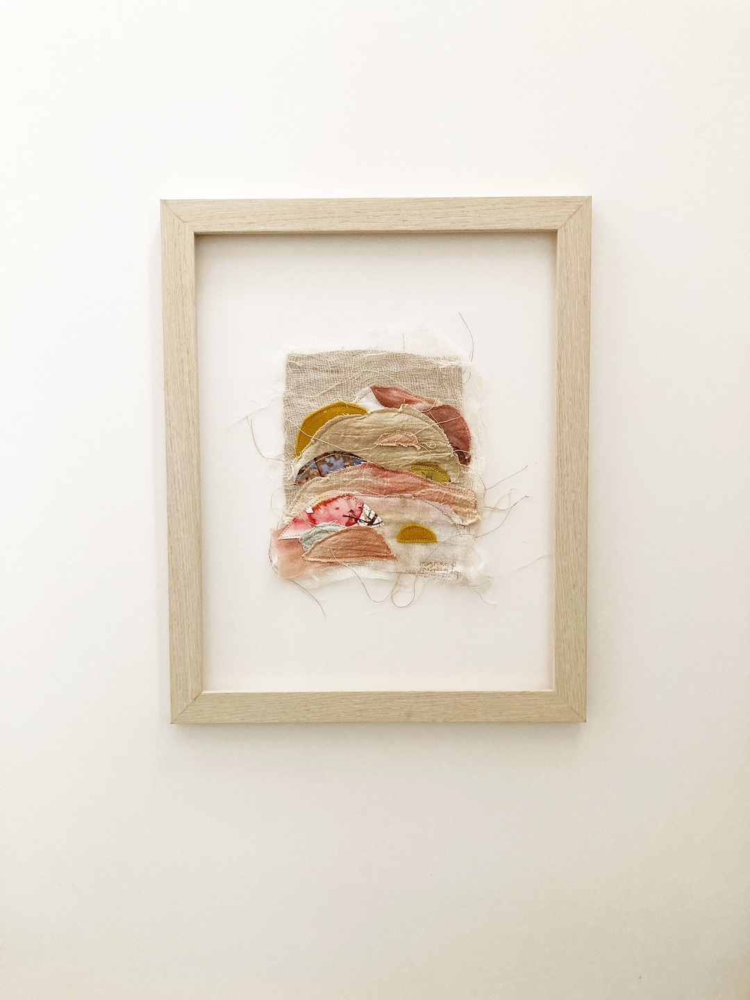 Textile Wall Art ORIGINAL Framed Textile Collage Abstract Art Quilt ...