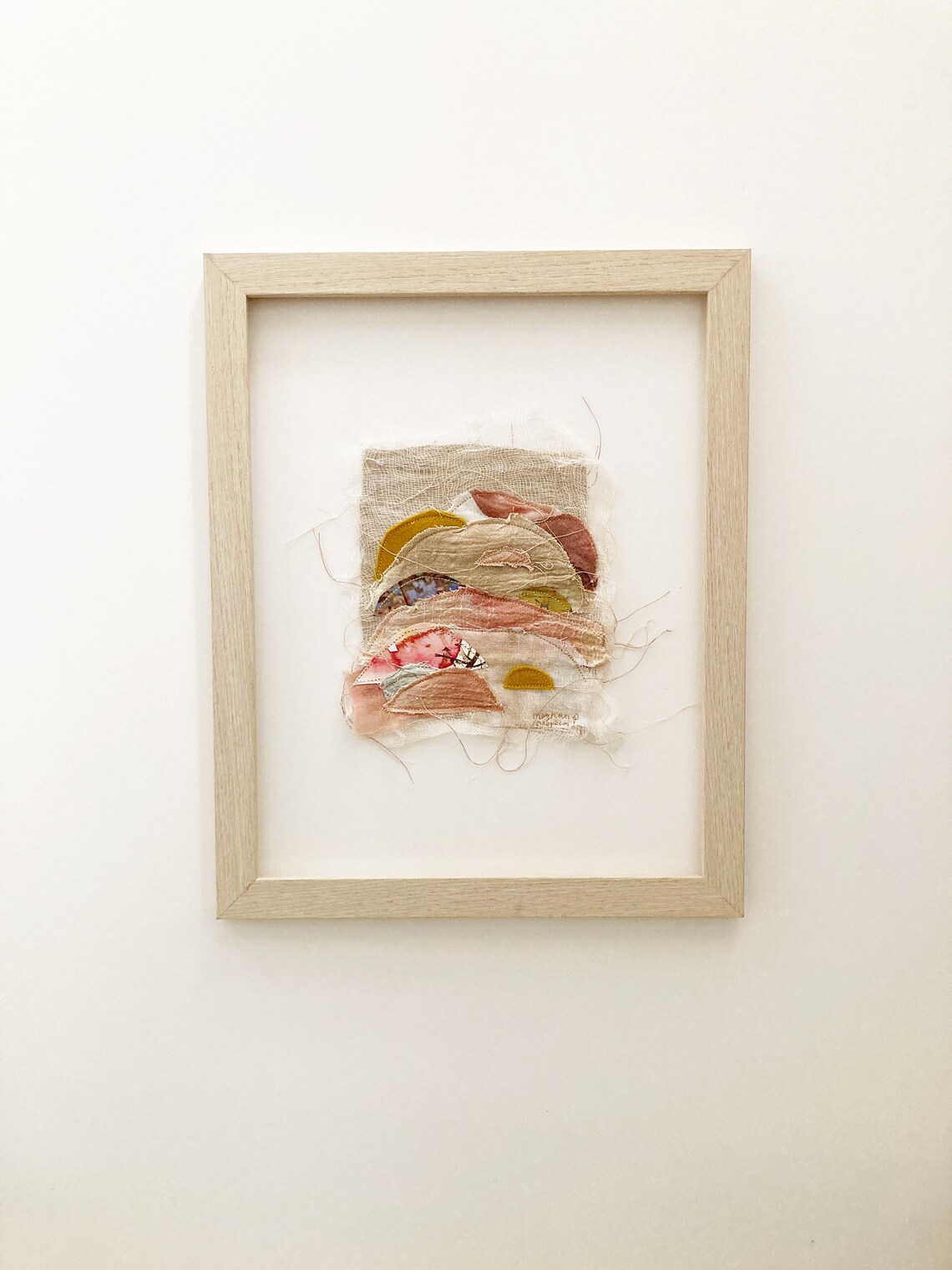 Textile Wall Art ORIGINAL Framed Textile Collage Abstract Art Quilt ...