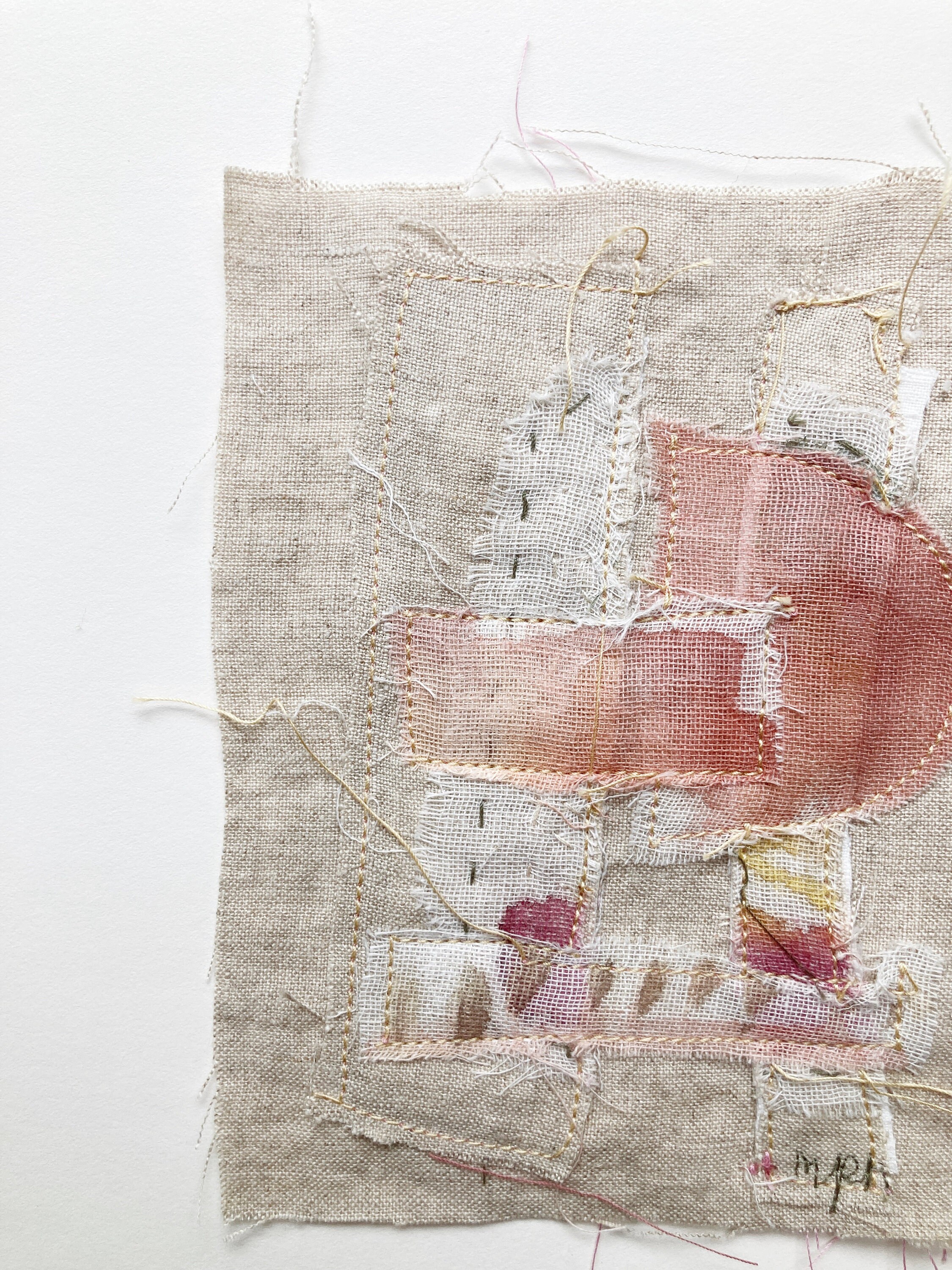 Textile Wall Art Collage Original Abstract Textile Wall Art Painting ...