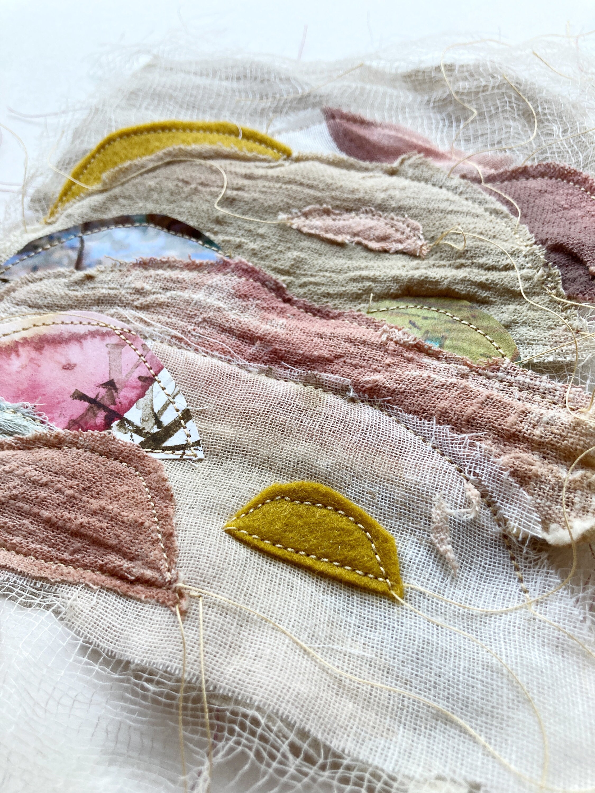 Textile Wall Art ORIGINAL Framed Textile Collage Abstract Art Quilt ...