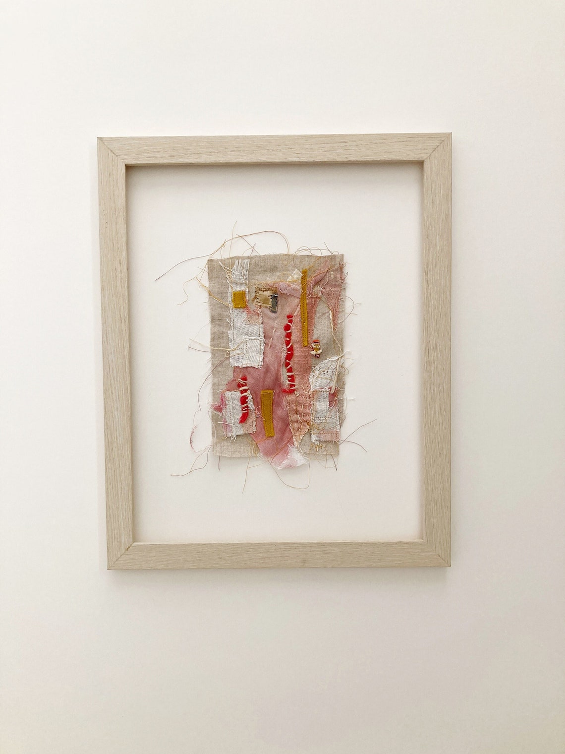 Textile Wall Art ORIGINAL Framed Textile Collage Abstract Art Quilt ...