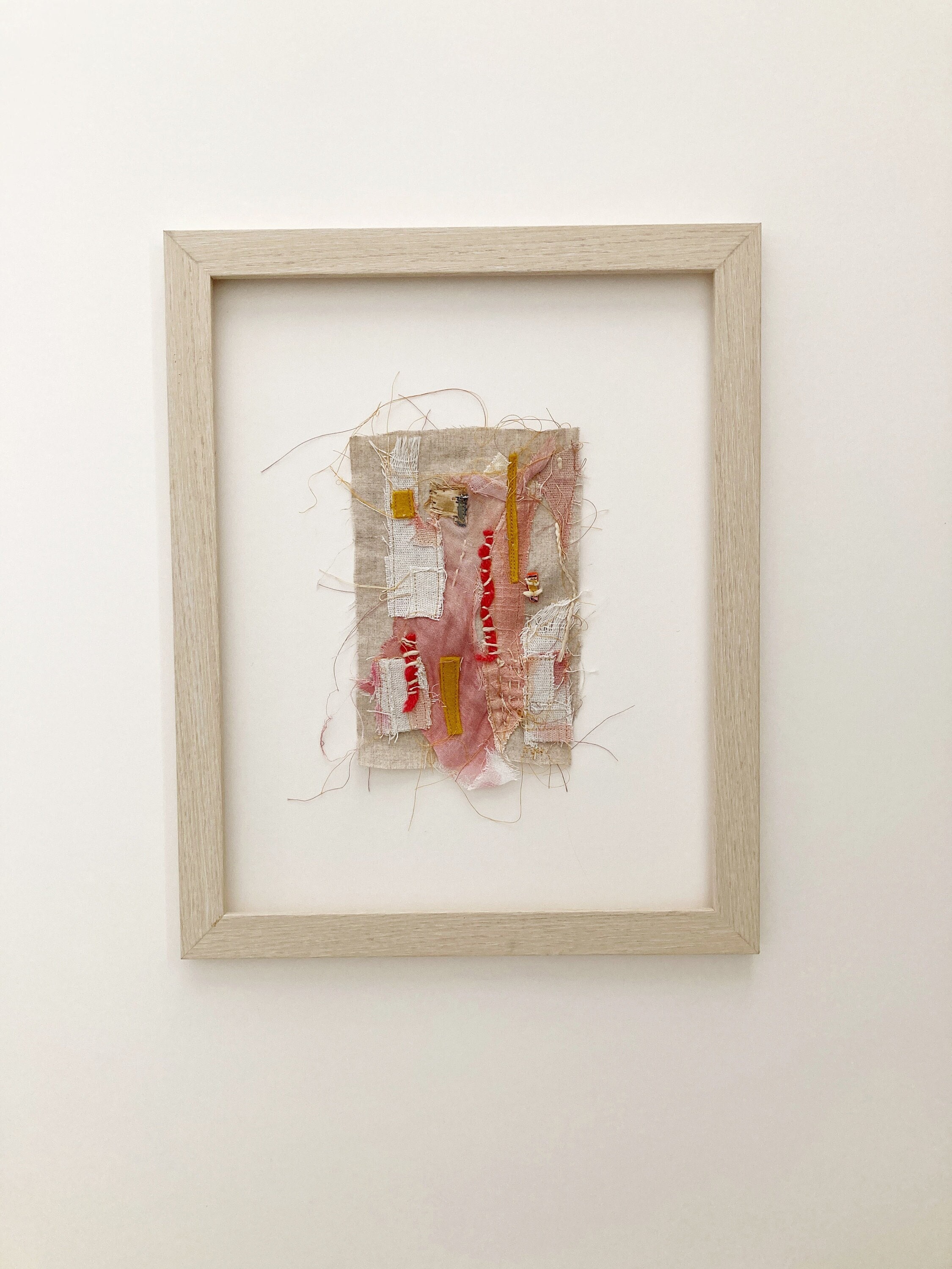 Textile Wall Art ORIGINAL Framed Textile Collage Abstract Art Quilt ...