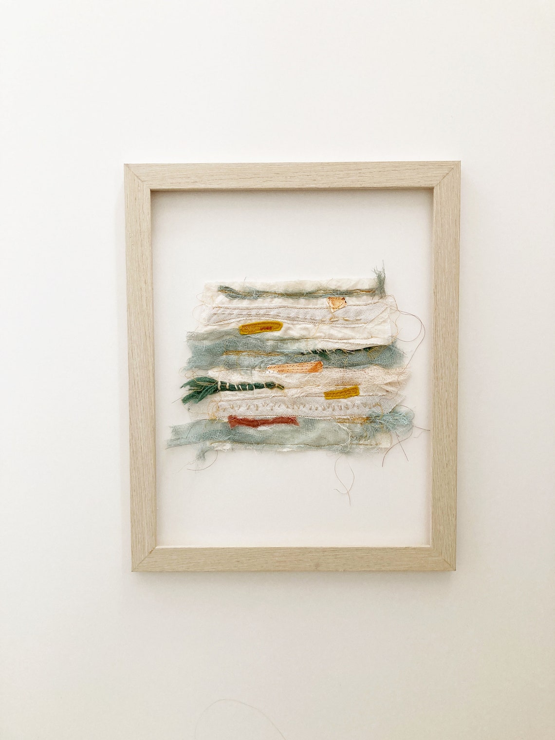 Textile Wall Art ORIGINAL Framed Textile Collage Abstract Art ...