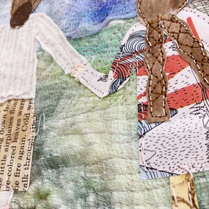 Autumn Walk Textile Wall Art Fabric Collage Quilted Wall Hanging Fabric ...