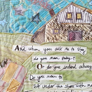 Textile Wall Art Handmade Quilted Wall Hanging Heartfelt Poem ...
