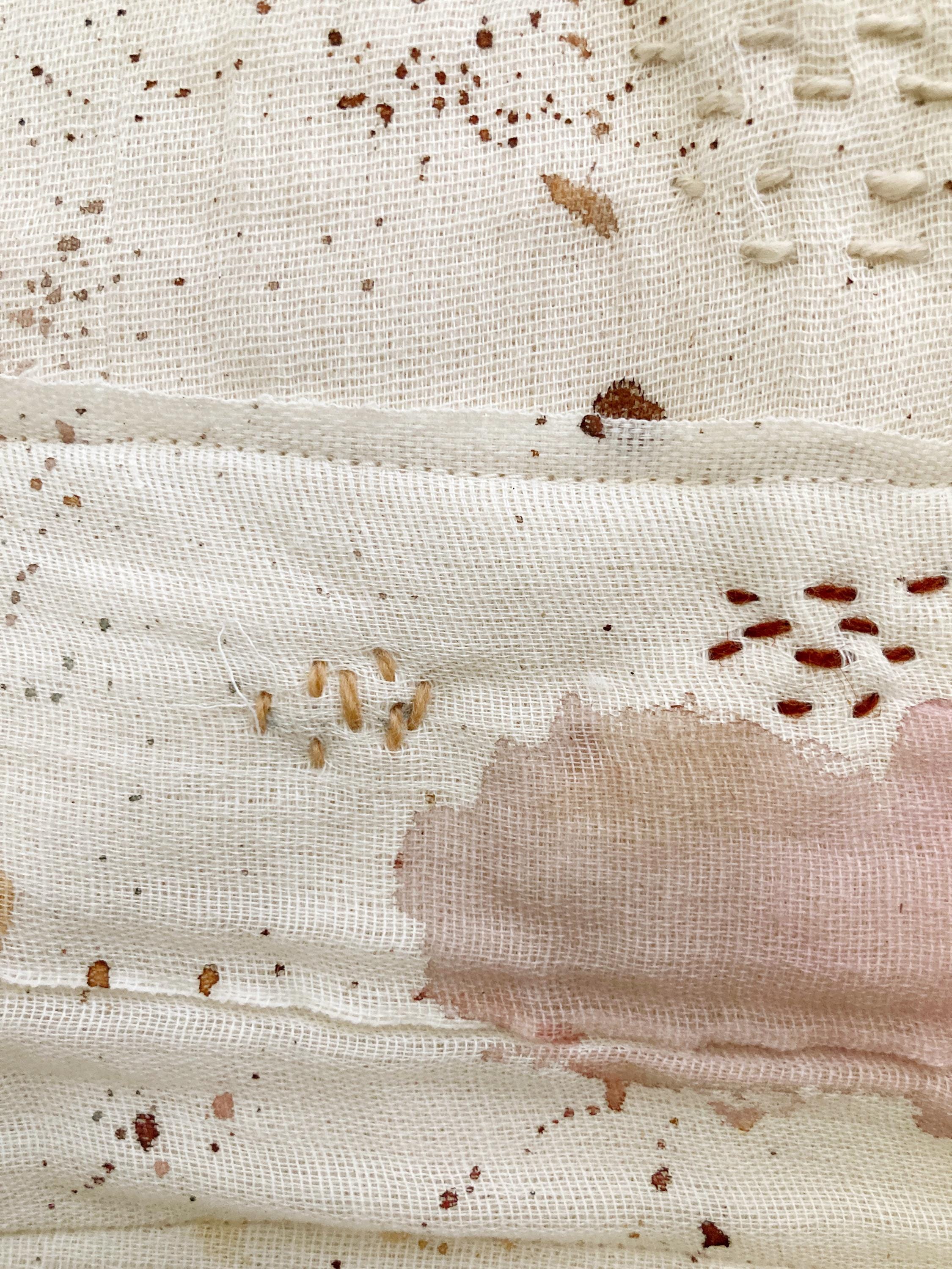 Textile Wall Art ORIGINAL Abstract Painting Framed Textile Collage Art ...