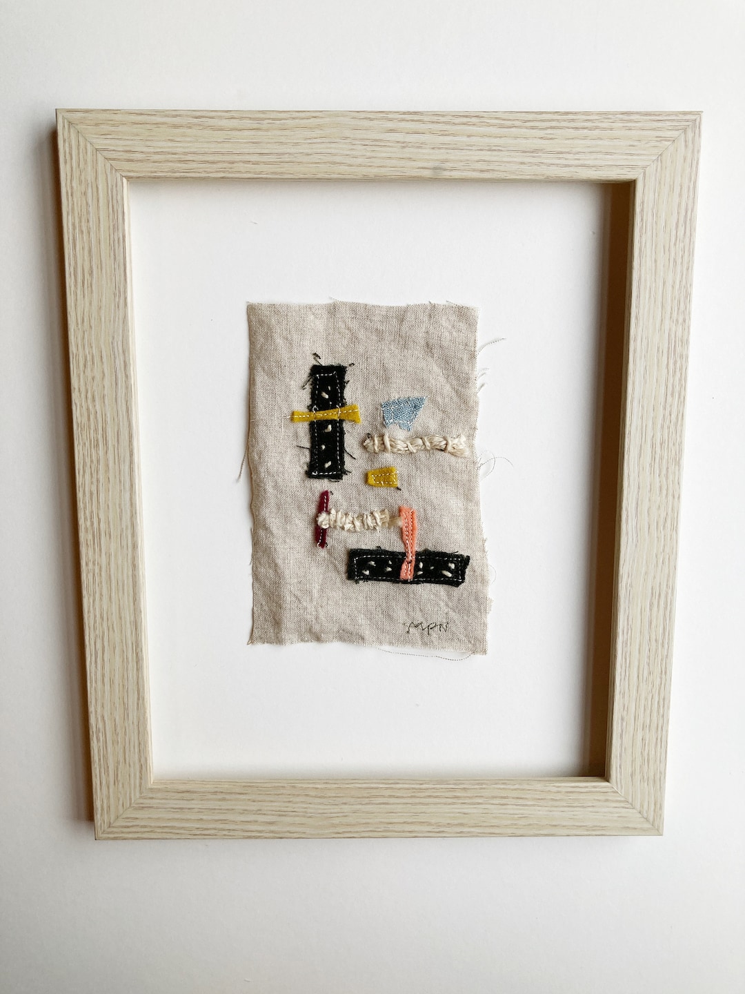 Textile Wall Art Abstract Art FRAMED 8 X10 Textile Collage - Etsy