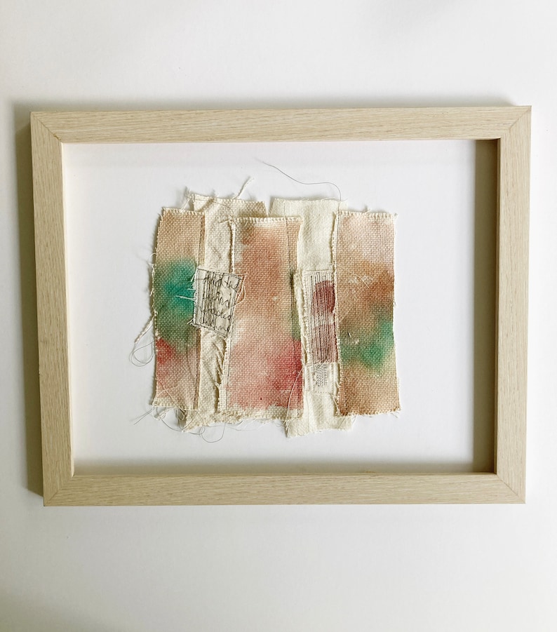 Textile Wall Art Organic Abstract Fabric Collage Painting Original Art ...