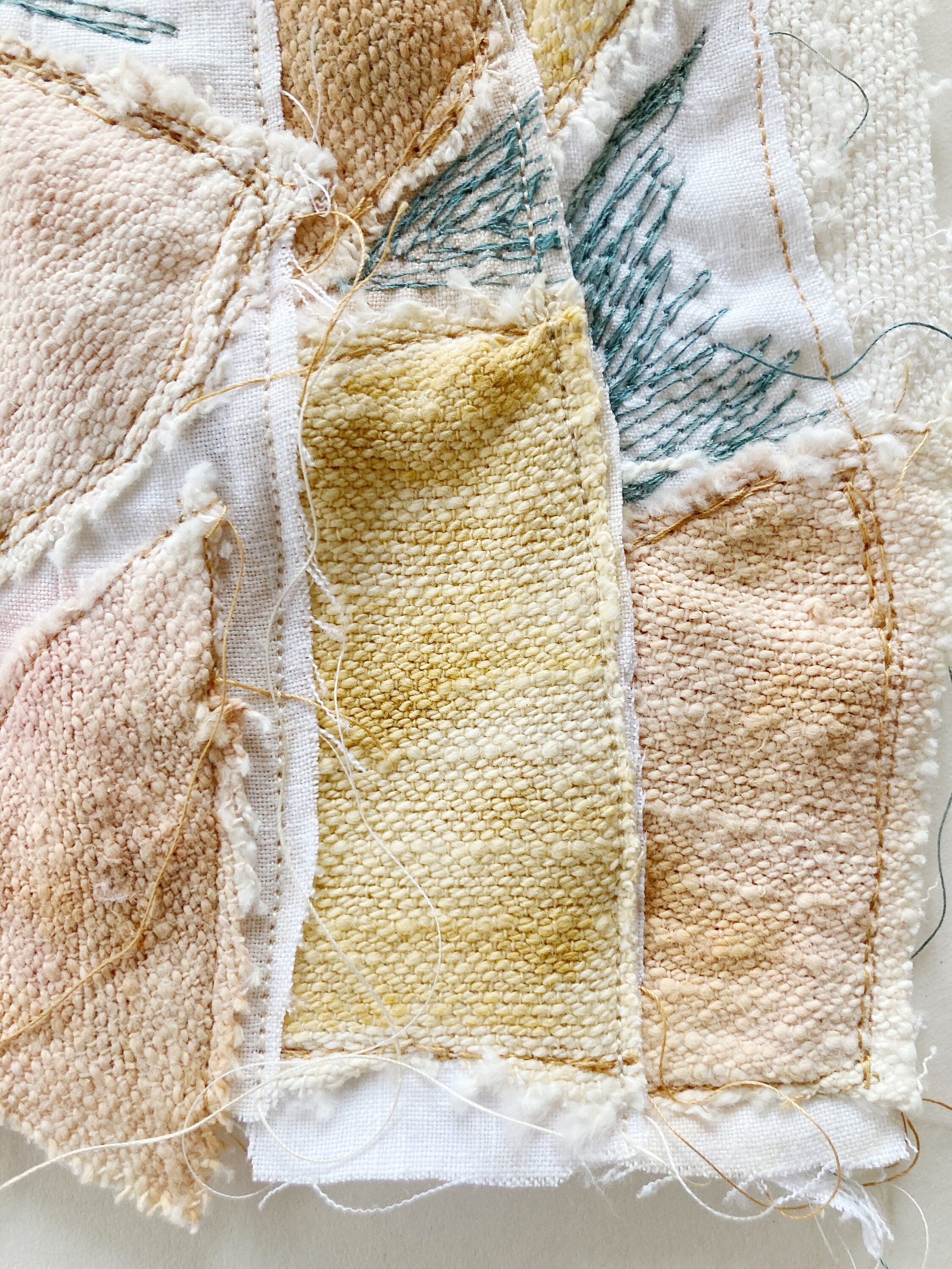 Abstract Textile Wall Art Fabric Wall Art Earth Tones Desert Art FRAMED ...