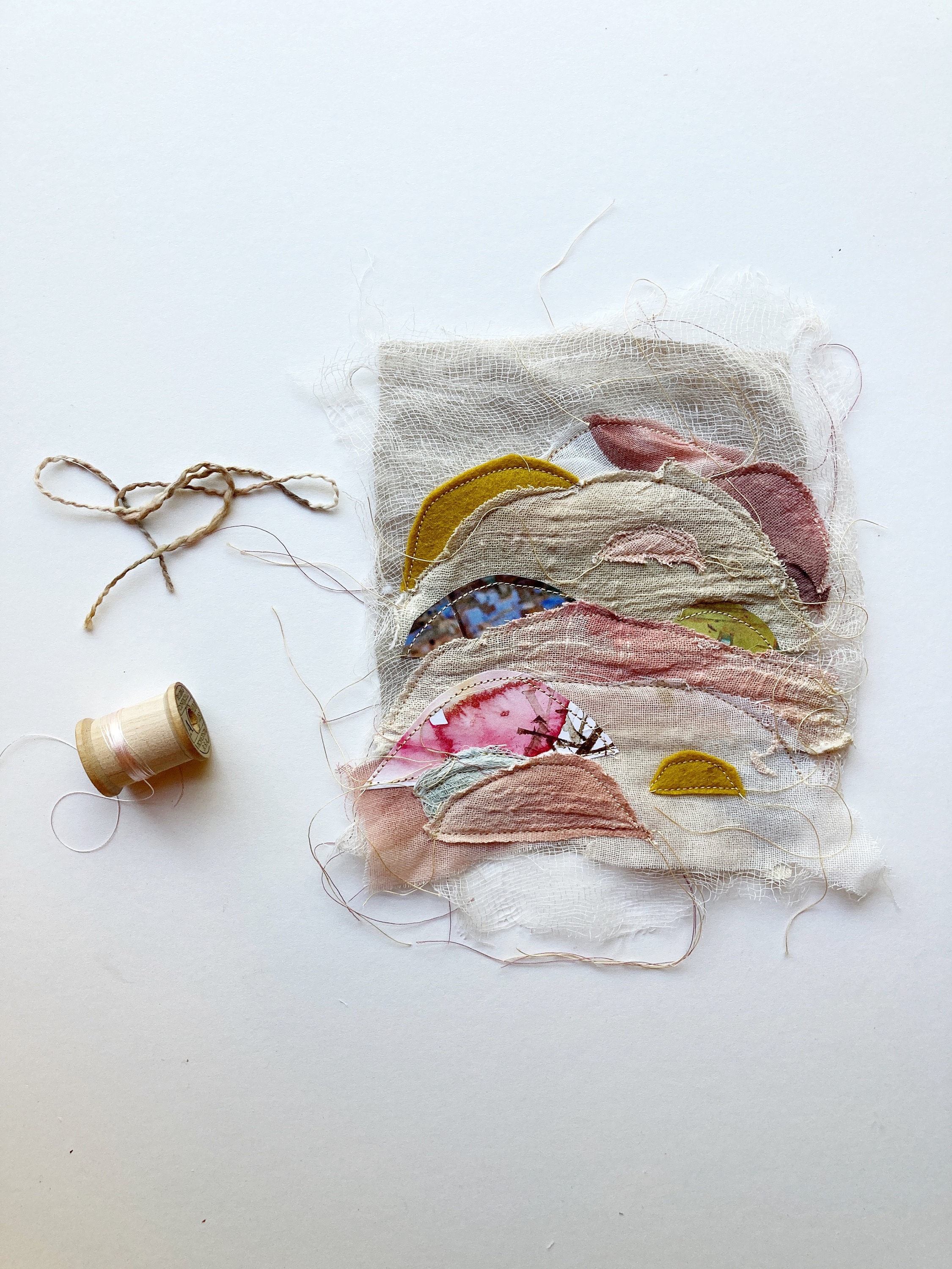 Textile Wall Art ORIGINAL Framed Textile Collage Abstract Art Quilt ...