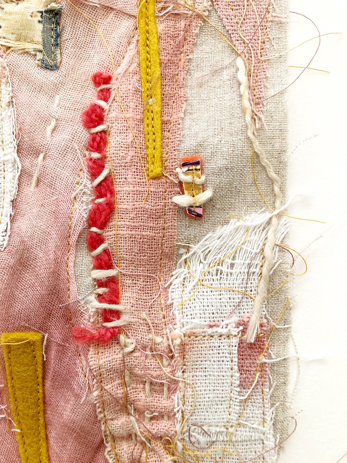 Textile Wall Art ORIGINAL Framed Textile Collage Abstract Art Quilt ...