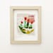 Textile Wall Art Abstract Flower Colorful Painting FRAMED 8 X10 Textile ...