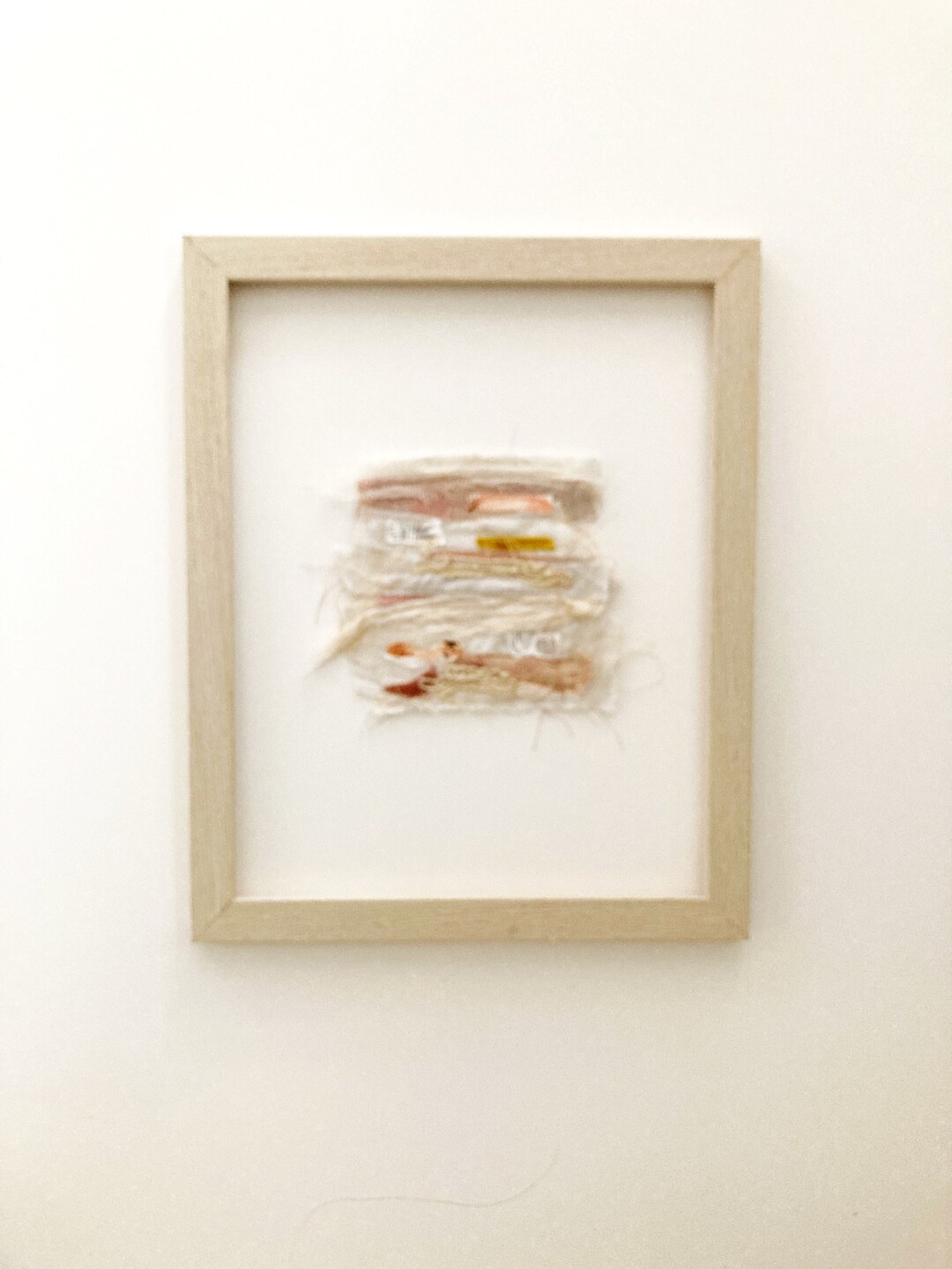 Textile Wall Art ORIGINAL Framed Textile Collage Abstract Art ...