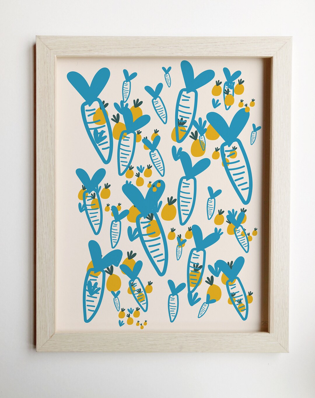 Carrot Illustration Garden Vegetables ART PRINT Kitchen Art Funky ...