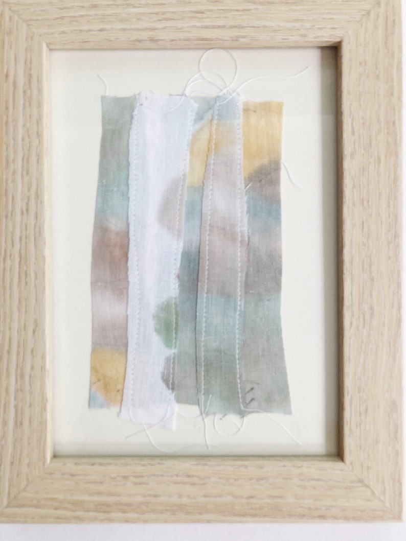 Textile Wall Art FRAMED Wall Art Hand Painted Linen - Etsy